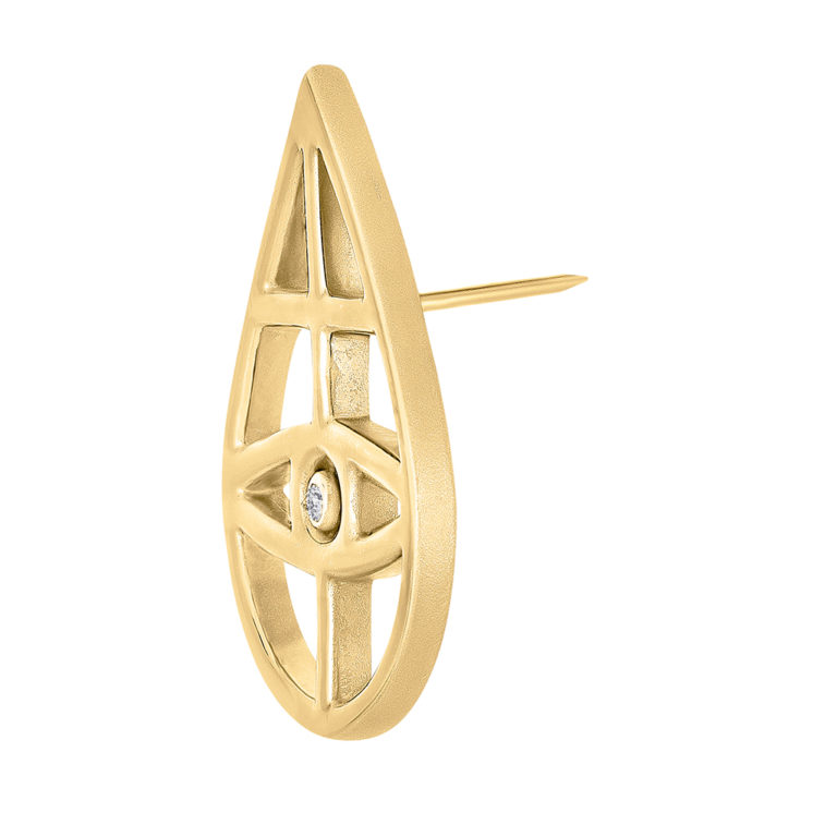 Aurum Dei 18k Gold Diamond Pin - Snctm Boutique